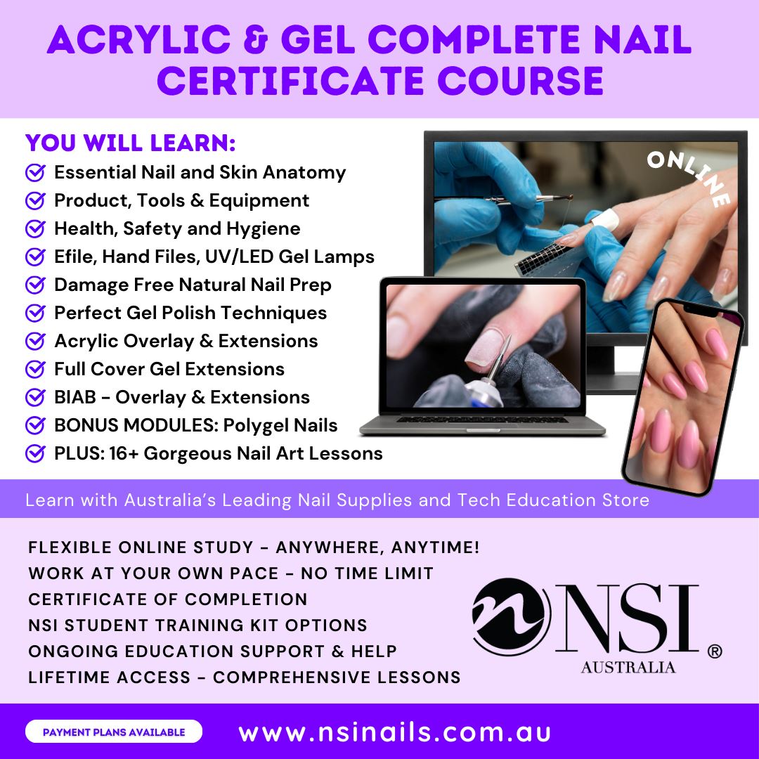 Acrylic, BIAB, Gel X Nail Technician Cert Course — NSI Australia