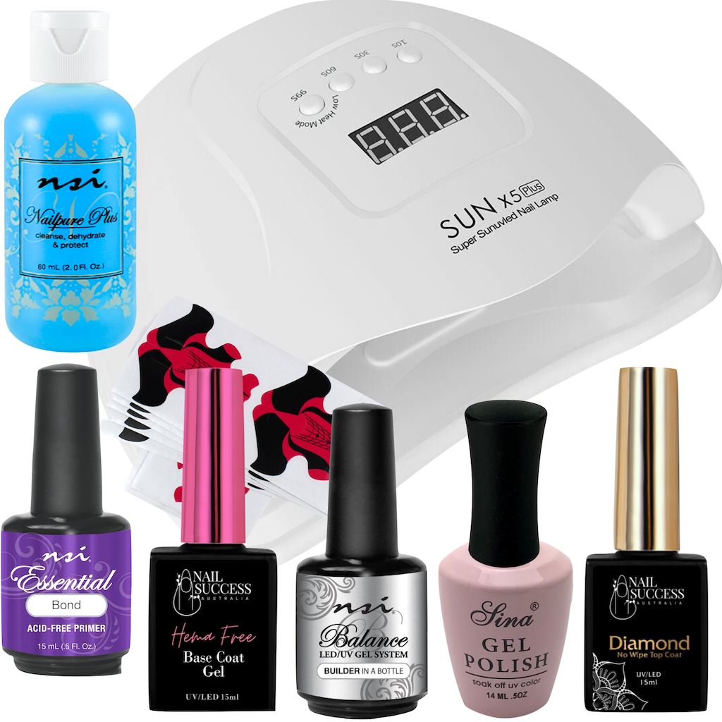 Gel NAIL KIT - Builder Gel In A Bottle + Nail Lamp — NSI Australia