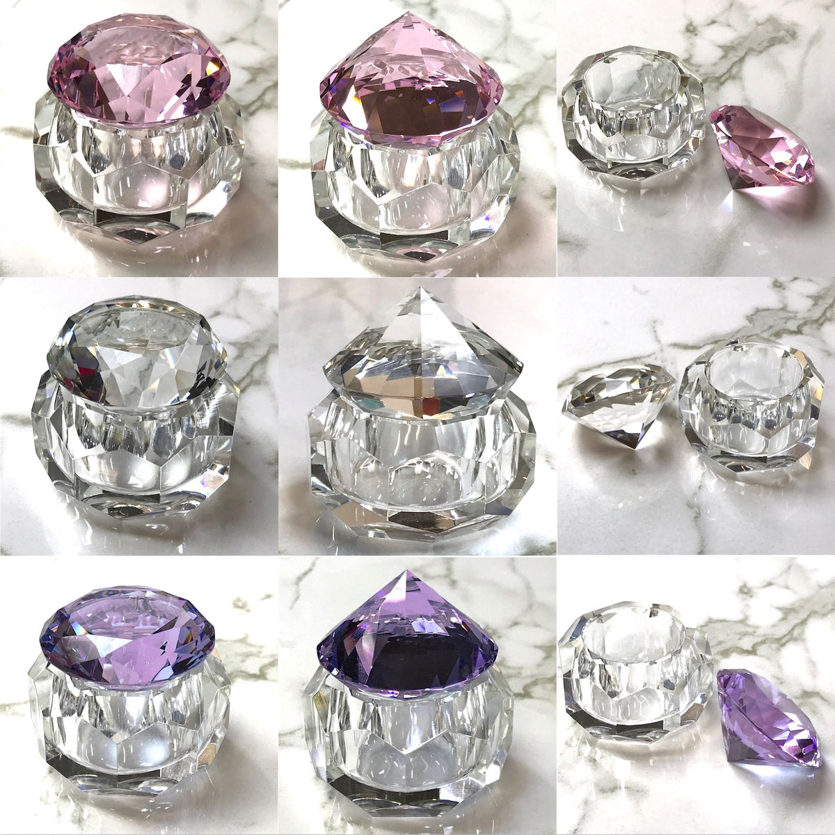 Large Crystal Glass Jar with Beautiful Stone — NSI Australia