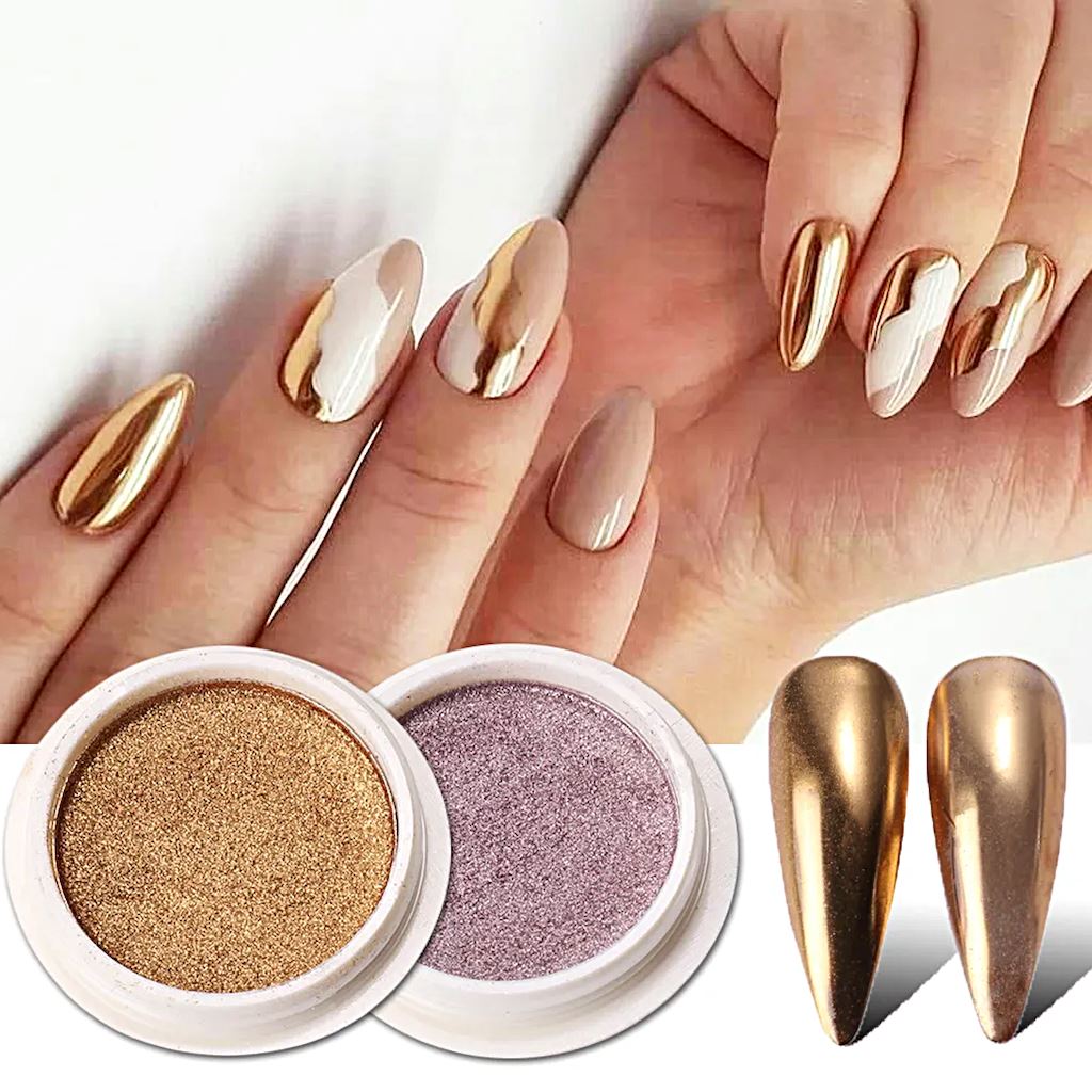 Titanium Mirror Chrome Nail Powder — NSI Australia